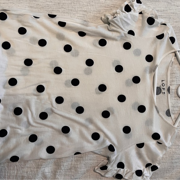 LOFT | Tops | Polkadot Loft Tee | Poshmark